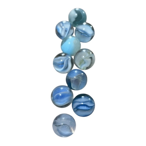 Toys | Vintage Blue Glass Cat Eye Marbles Set Of 1 H | Poshmark